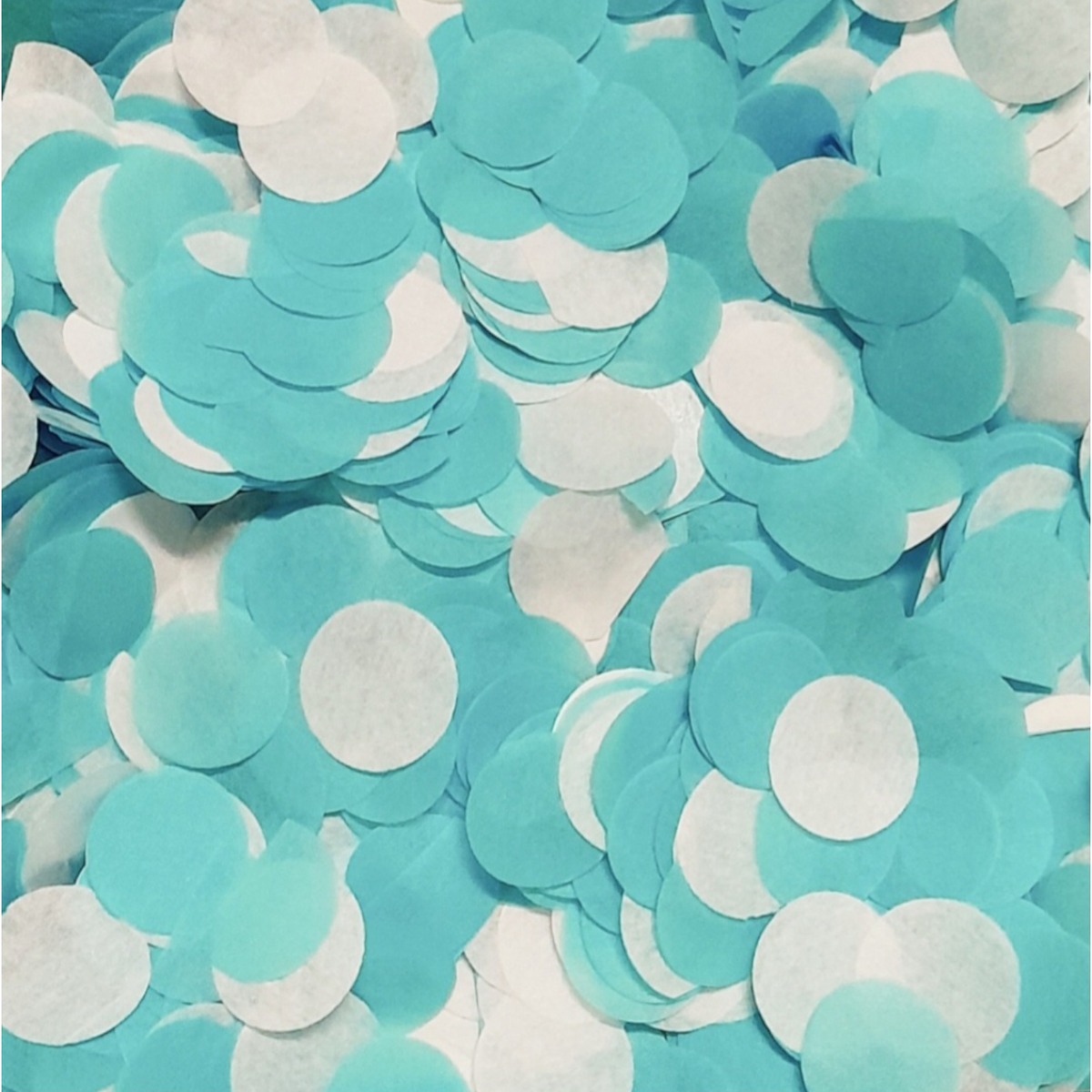 Blue & White Tissue Paper Confetti Circles - Love Confetti – Love Confetti