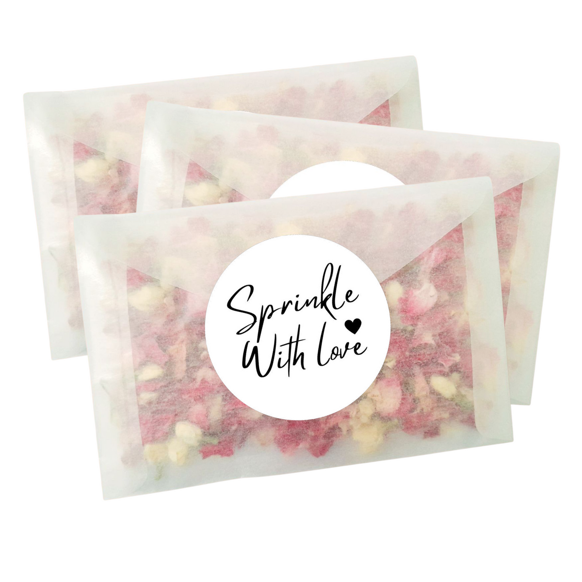 Biodegradable Wedding Confetti Bags (Sprinkle With Love) Sticker Set ...